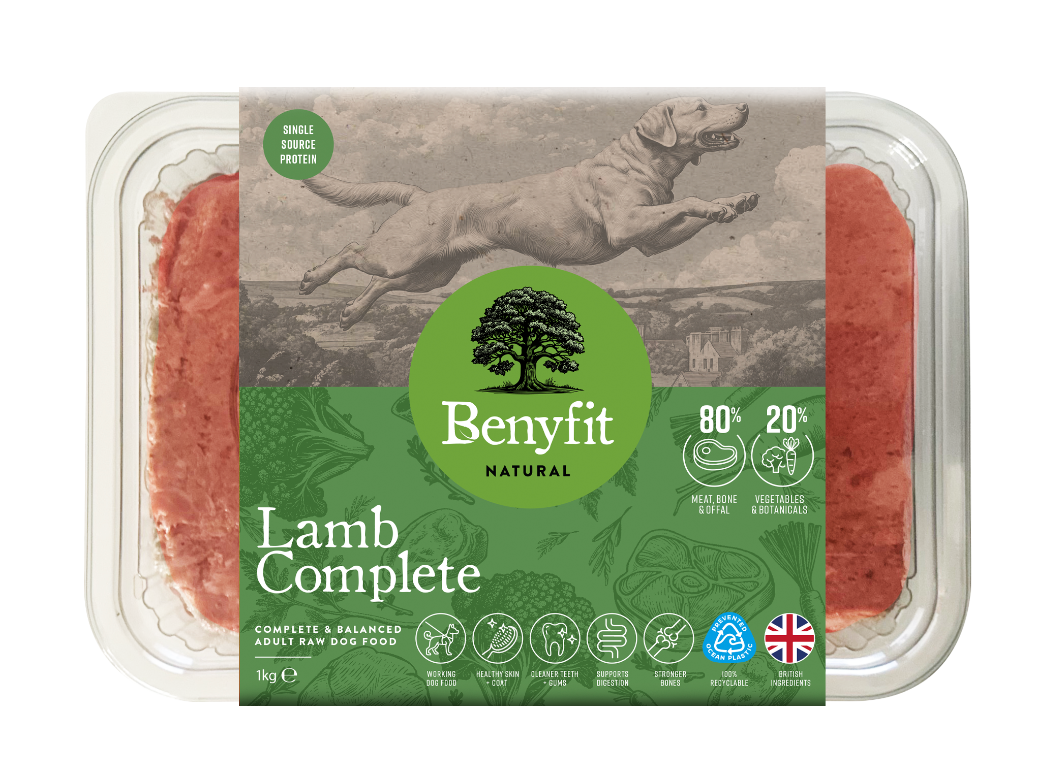 Benyfit Natural - Lamb Complete Mince 1kg – Lay Down The Raw