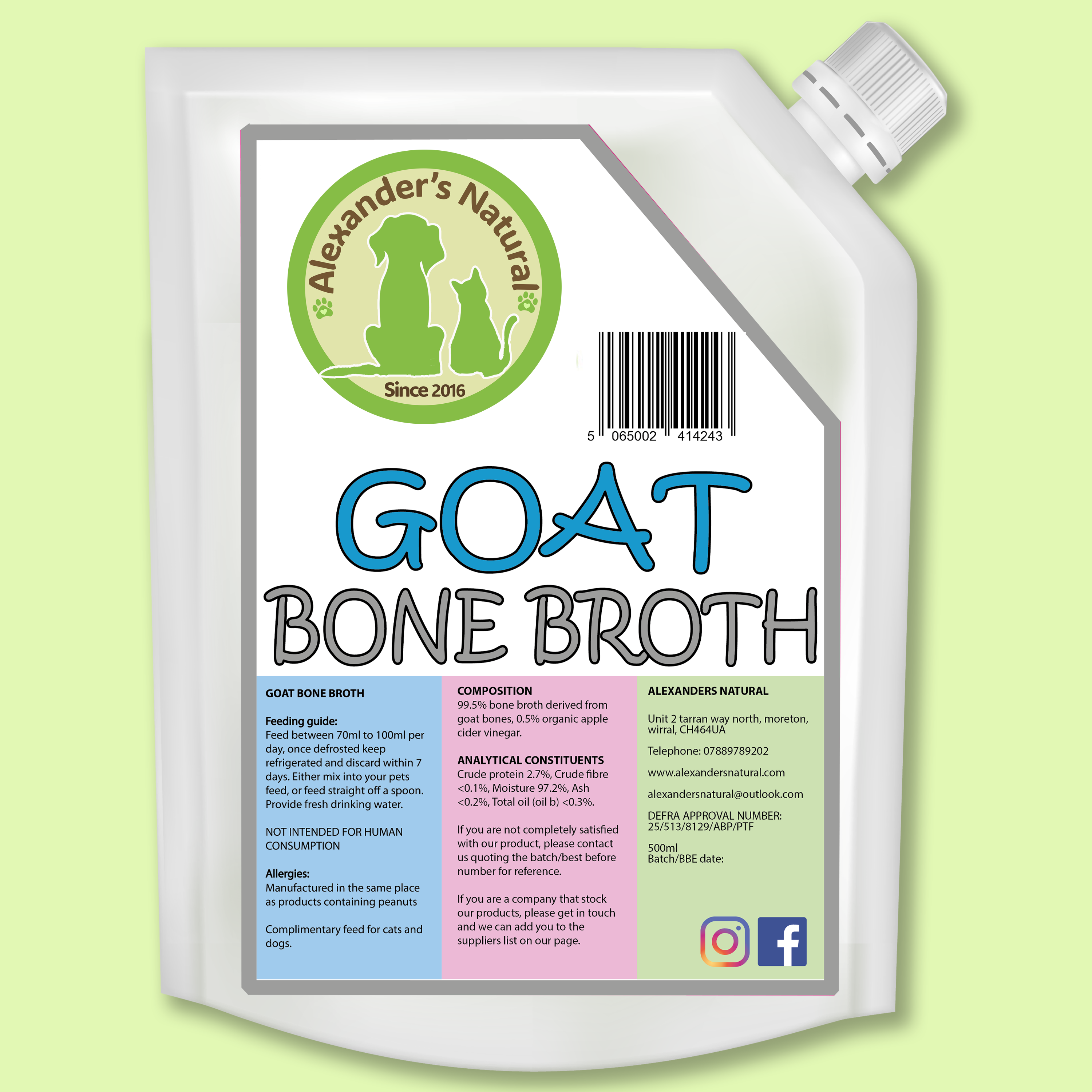 Alexanders Natural - Bone Broth Pouches – Lay Down The Raw